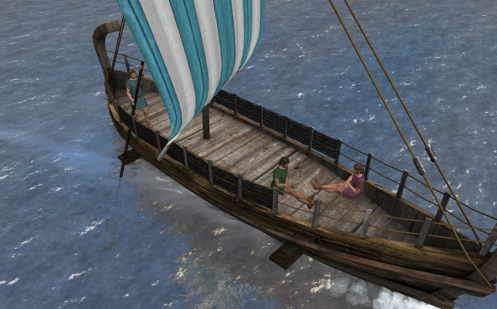 Ancient Greek merchant ship - 3D scene - Mozaik Digital Education and ...