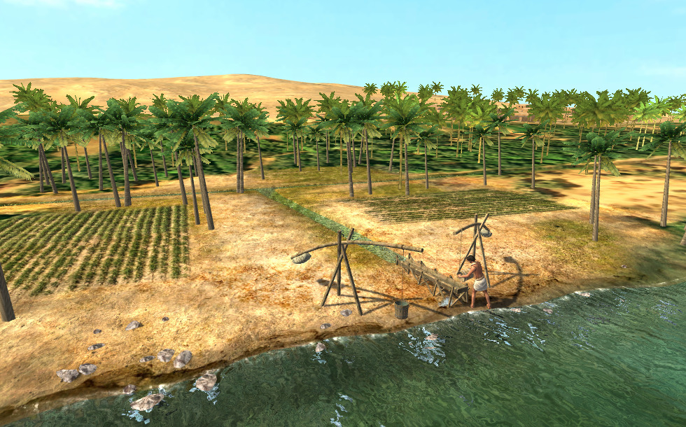 Ancient agriculture in the Nile Valley - 3D scene - Mozaik Digital ...