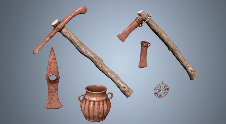 From the Stone Age to the Iron Age - 3D scene - Mozaik Digital ...