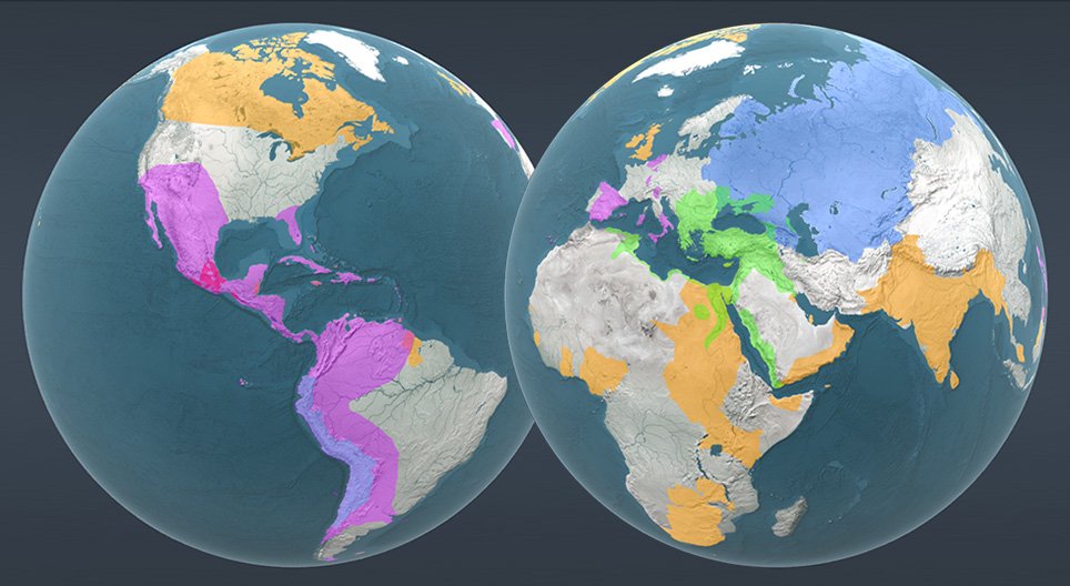 Modern empires - 3D scene - Mozaik Digital Education and Learning