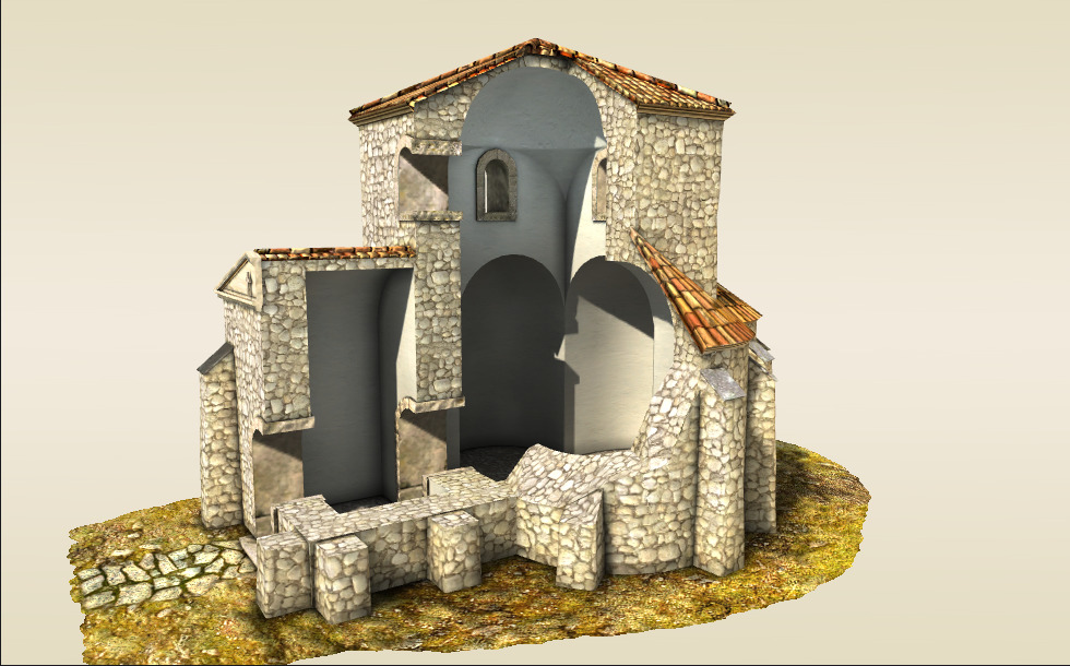 Early Christian Necropolis, Cella trichora (Pécs, Hungary) - 3D scene ...