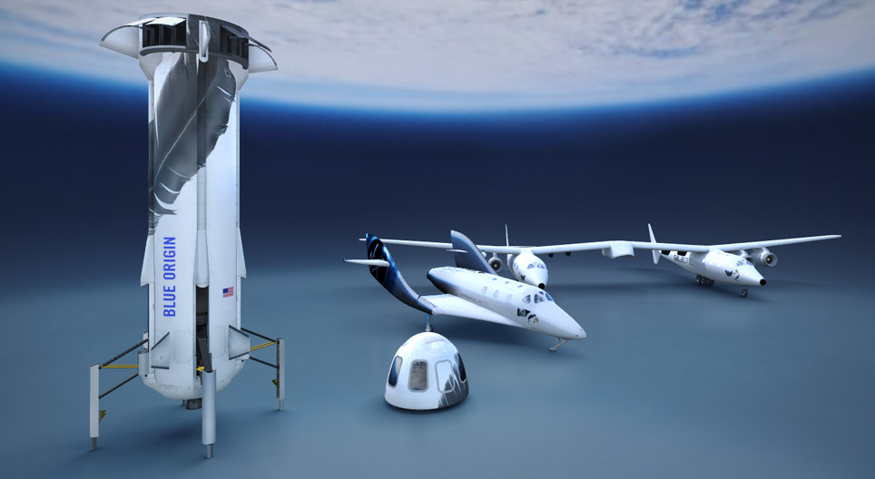 Turismo espacial - escena en 3D - Educación digital y aprendizaje Mozaik