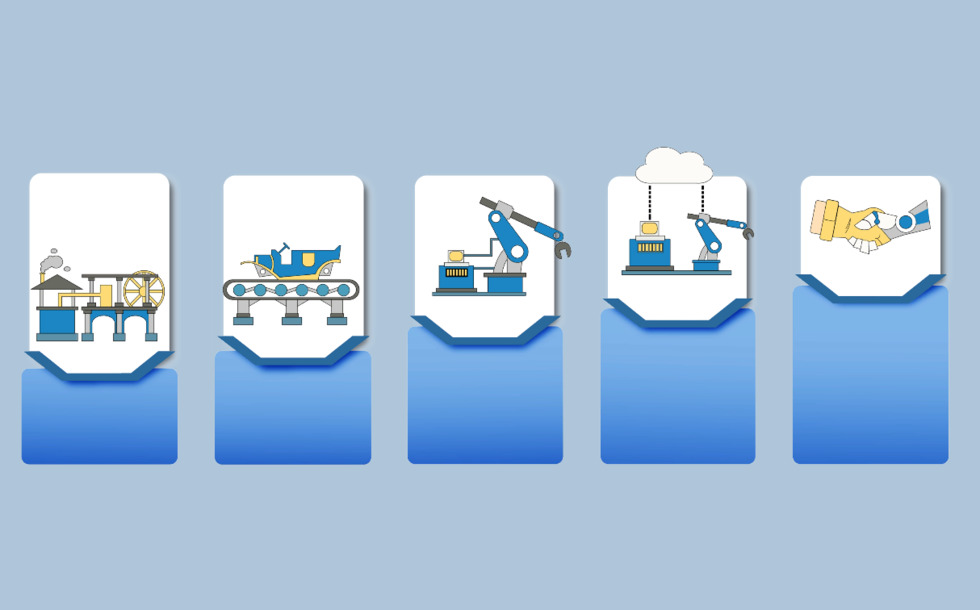 Smart factory - escena en 3D - Educación digital y aprendizaje Mozaik
