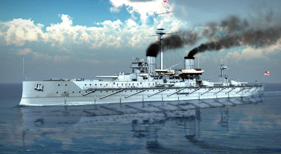 Acorazado (HMS Dreadnought, 1906) - escena en 3D - Educación digital y ...