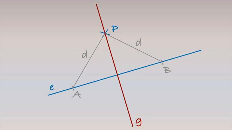 Trazar una perpendicular a una línea desde un punto P exterior - vídeo ...