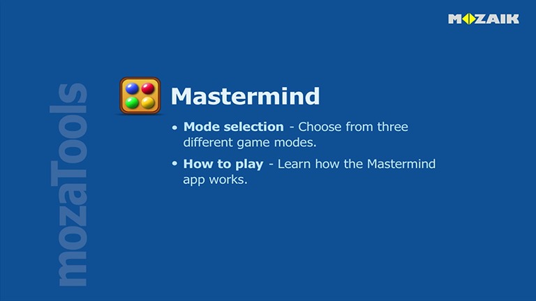 Tutorial de Mastermind - vídeo - Educación digital y aprendizaje Mozaik