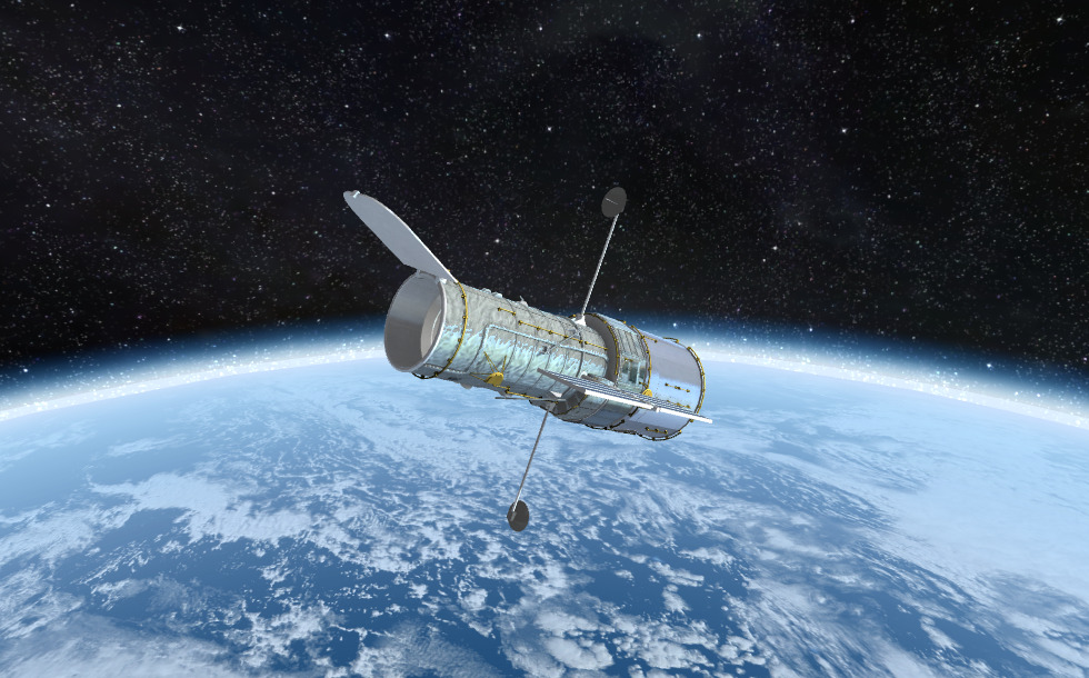 Hubble Space Telescope - 3D scene - Mozaik Digital Education and Learning