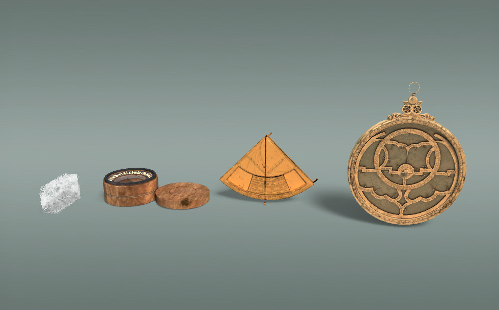 Navigational instruments of the past - صحنه سه‌بعدی - آموزش ویادگیری ...