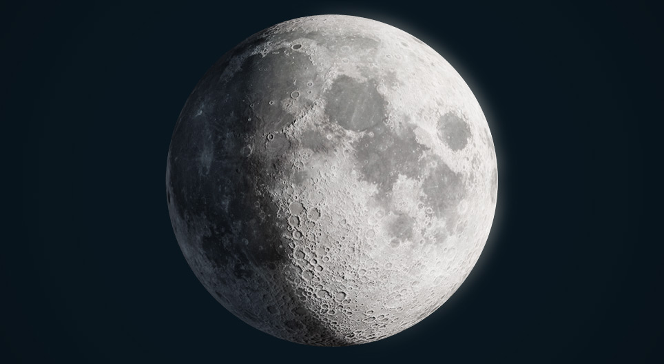 La Lune - scène 3D - Enseignement et apprentissage numériques Mozaik