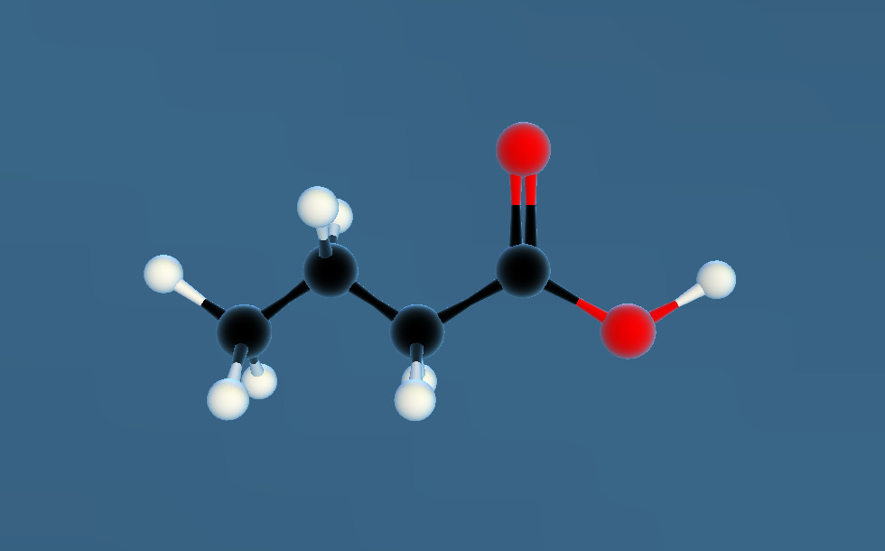 Acide butyrique - scène 3D - Enseignement et apprentissage numériques ...
