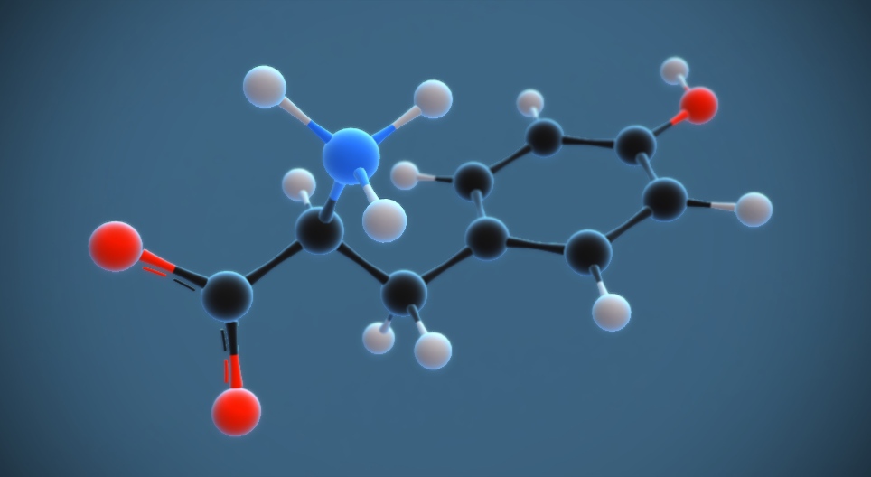 Tyrosine - scène 3D - Enseignement et apprentissage numériques Mozaik