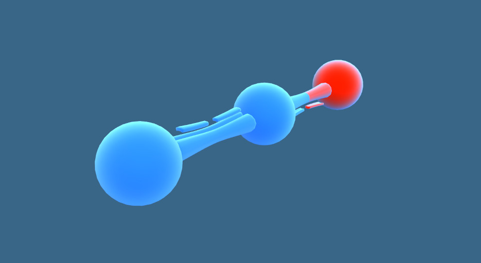 Protoxyde d'azote (N₂O) - scène 3D - Enseignement et apprentissage ...