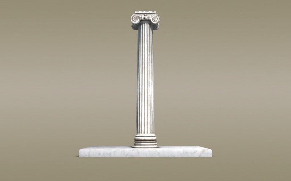 Types de colonnes de la Grèce antique - scène 3D - Enseignement et ...