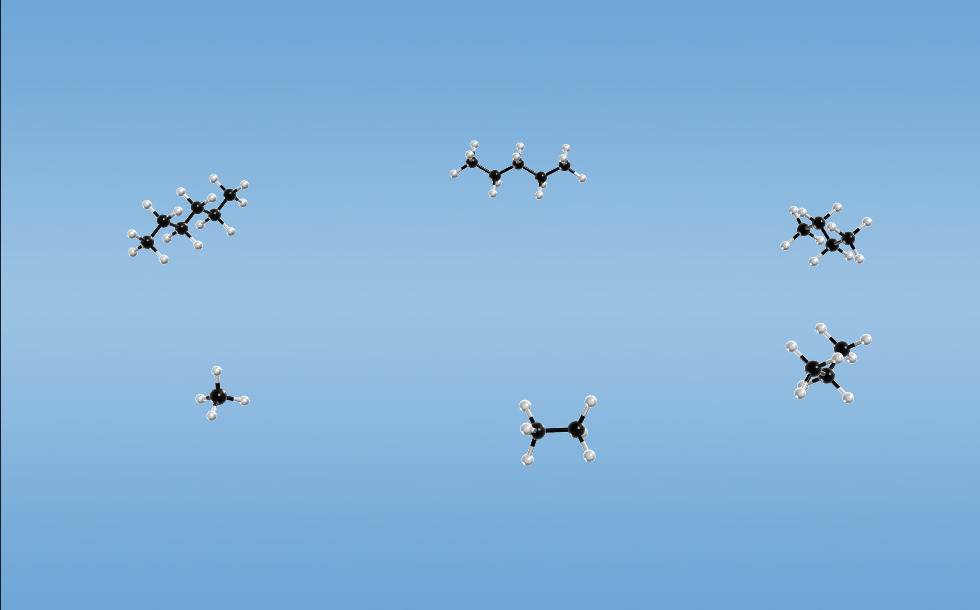 Alkani - 3D scene - Mozaik digitalno obrazovanje i učenje