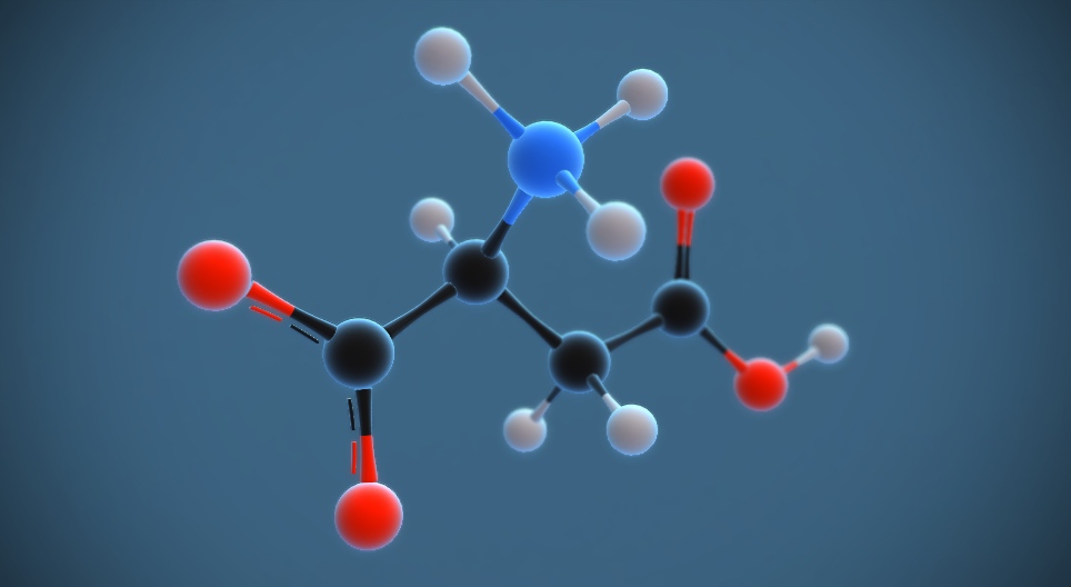 Asparaginska kiselina - 3D scene - Mozaik digitalno obrazovanje i učenje