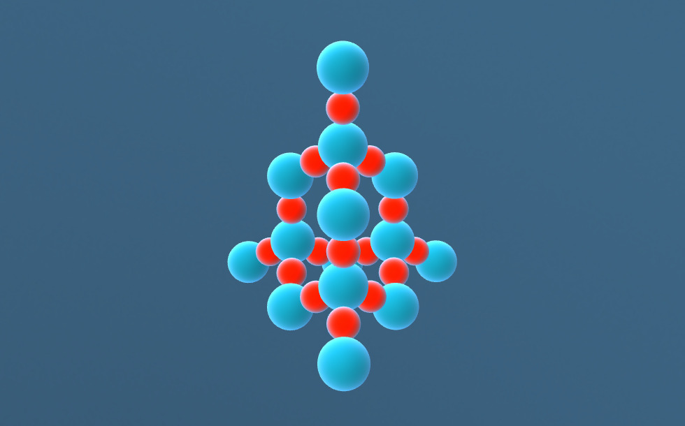 Silicijev dioksid (SiO₂) - 3D scene - Mozaik digitalno obrazovanje i učenje