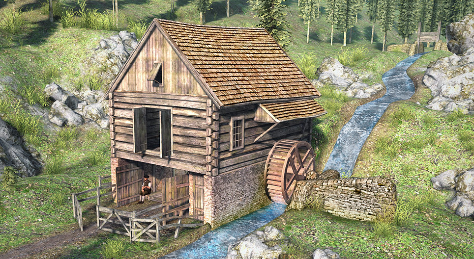 Vodenica - 3D scene - Mozaik digitalno obrazovanje i učenje