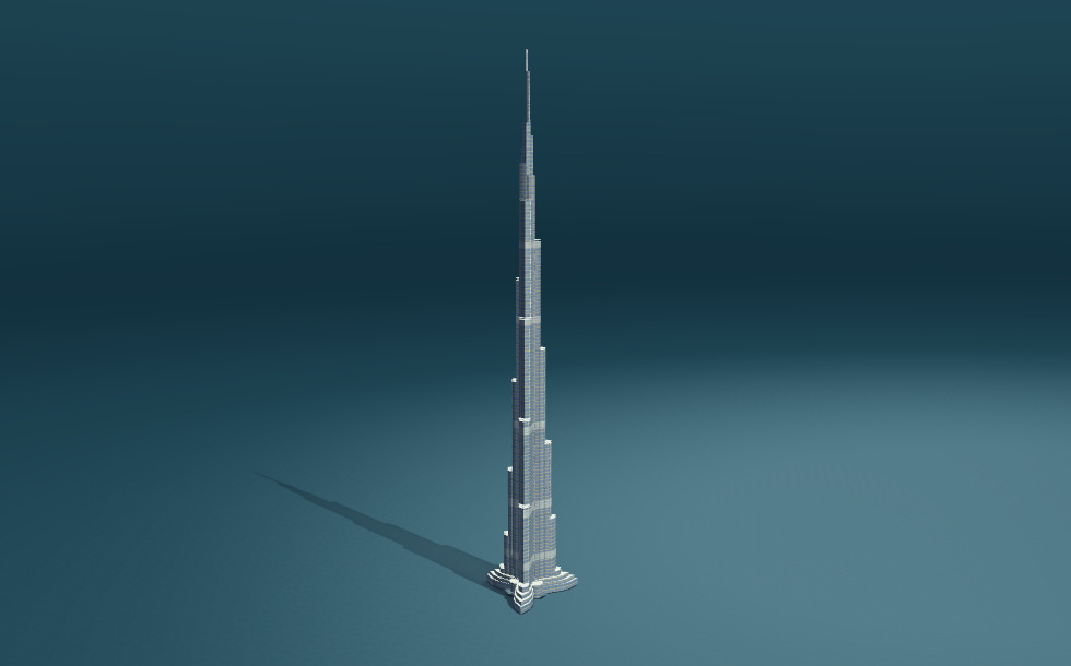 Visoke zgrade - 3D scene - Mozaik digitalno obrazovanje i učenje