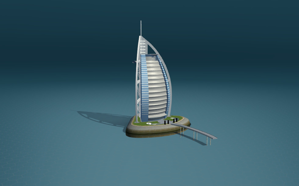 Visoke zgrade - 3D scene - Mozaik digitalno obrazovanje i učenje