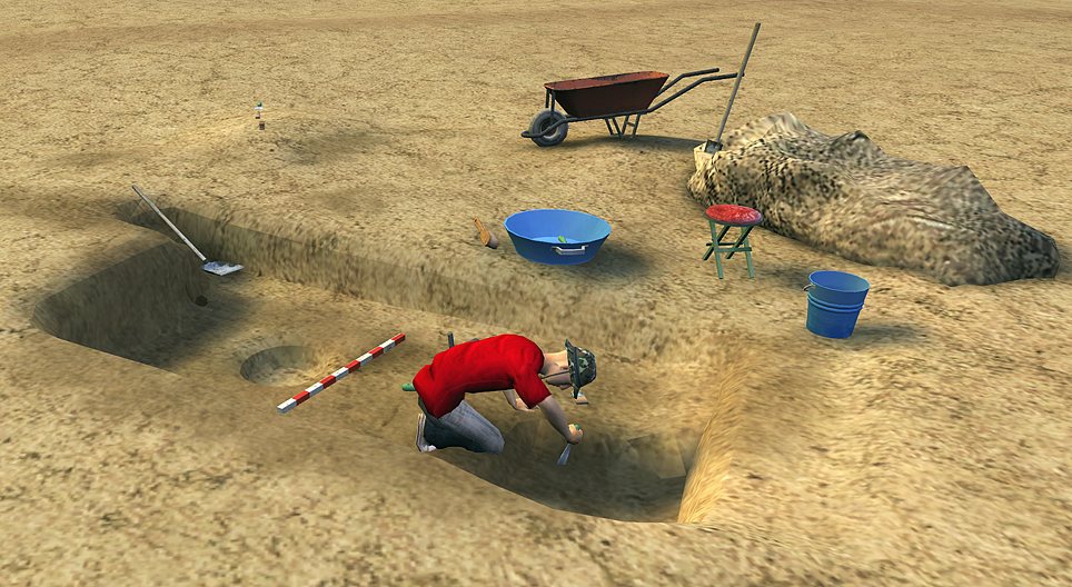 Arheološko nalazište: zemunica - 3D scene - Mozaik digitalno ...