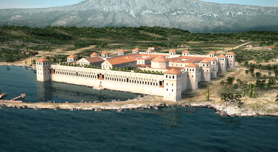 Dioklecijanova palača (Split, Hrvatska) - 3D scene - Mozaik digitalno ...