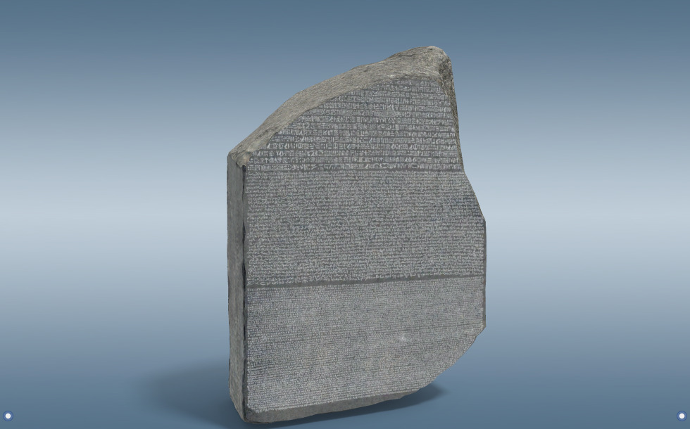 Kamen iz Rozete - 3D scene - Mozaik digitalno obrazovanje i učenje