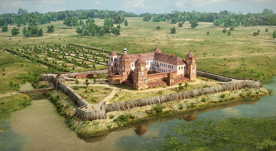 Castello di Mir (XVII sec.) - scena 3D - Insegnamento e apprendimento ...