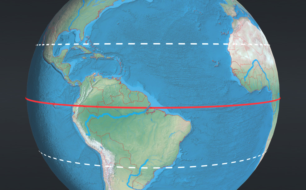 地球の地形 - 3Dシーン - Mozaikデジタル教育と勉強