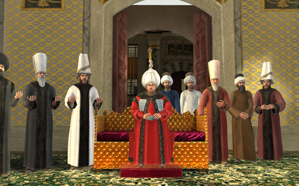 オスマン帝国のスルタン (18世紀) - 3Dシーン - Mozaikデジタル教育と勉強