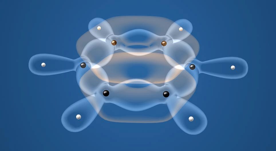 Ryšiai azoto molekulėje - 3D vaizdas - „Mozaik“ skaitmeninis ...