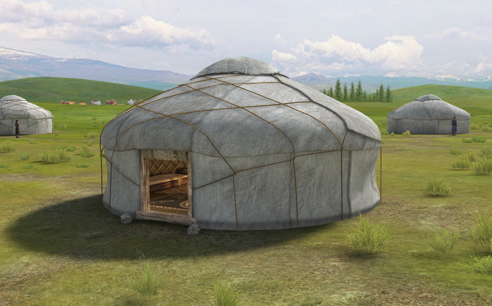 Jurta - 3D vaizdas - „Mozaik“ skaitmeninis išsilavinimas ir mokymasis