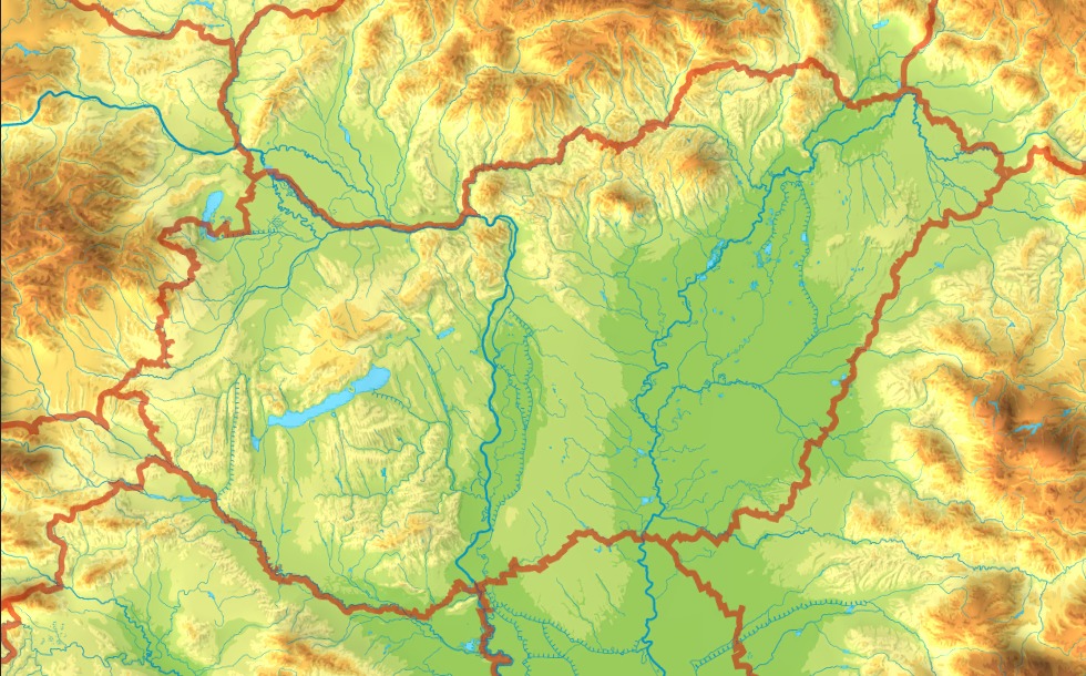 Topographic map of Hungary - 3D aina - MOZAIK Digitālā izglītība un ...