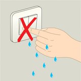 Do not touch electrical equipment with wet hands - image - Mozaik ...