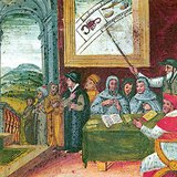 Papa Grgur XIII predsedava koncilom o reformi kalendara - slika ...