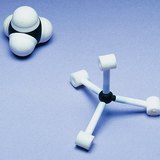 Space-filling and ball-and-stick models of methane - image - Mozaik ...