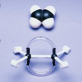 Space-filling (1) and stick model (2) of the ethylene molecule - image ...