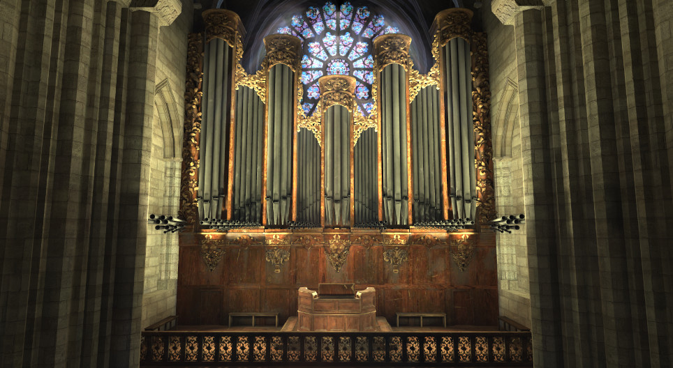 Pipe organ - 3D scene - Mozaik Digital Education and Learning