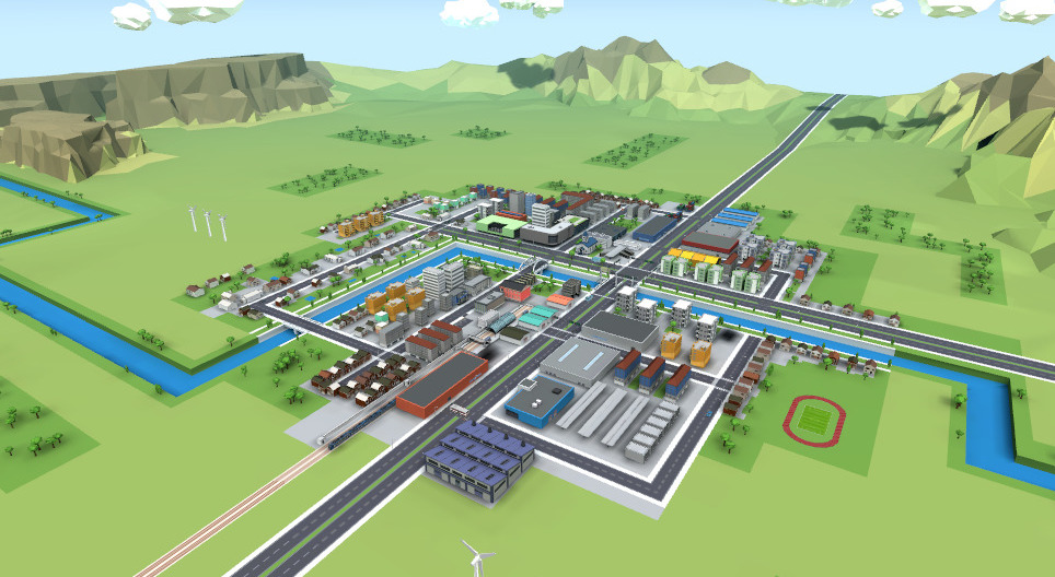 Cities - 3D scene - Mozaik Digital Education and Learning