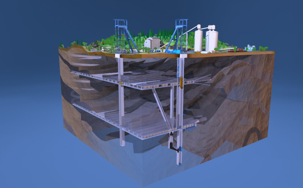 Underground coal mining - 3D scene - Mozaik Digital Education and Learning