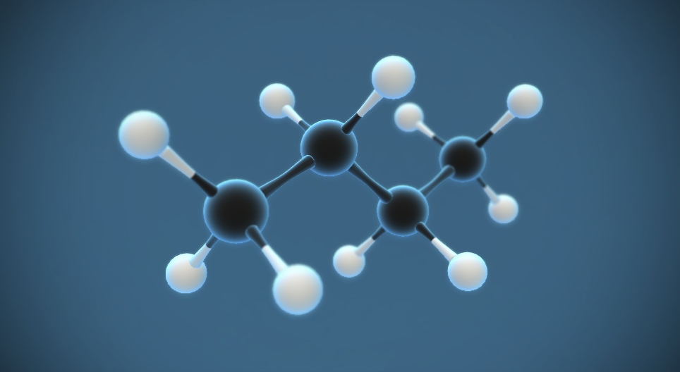 Butane (C₄H₁₀) - 3D scene - Mozaik Digital Education and Learning