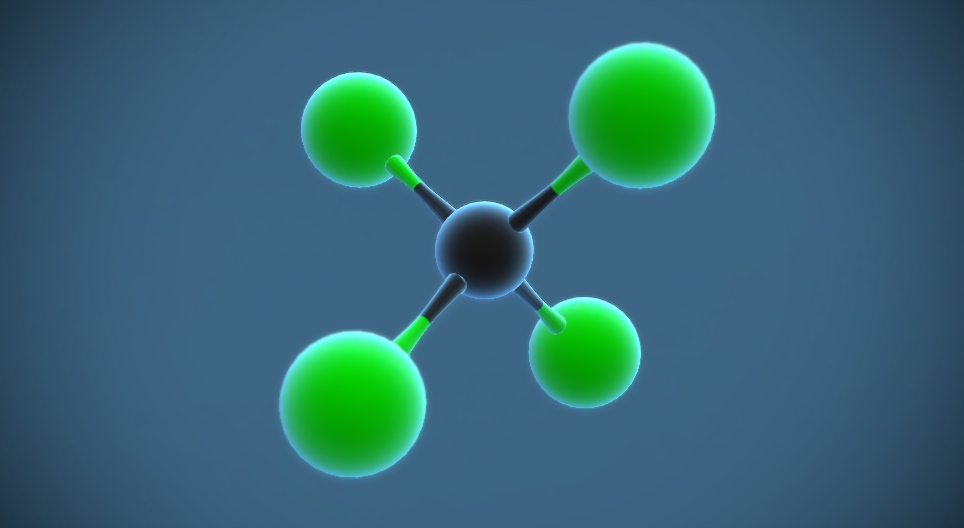 Carbon tetrachloride (CCl₄) - 3D scene - Mozaik Digital Education and ...