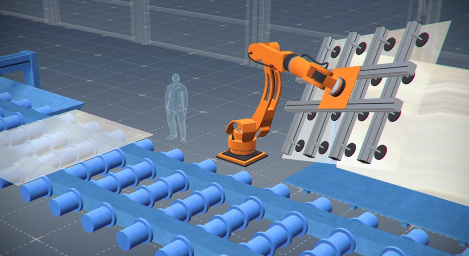 Glass production - 3D scene - Mozaik Digital Education and Learning