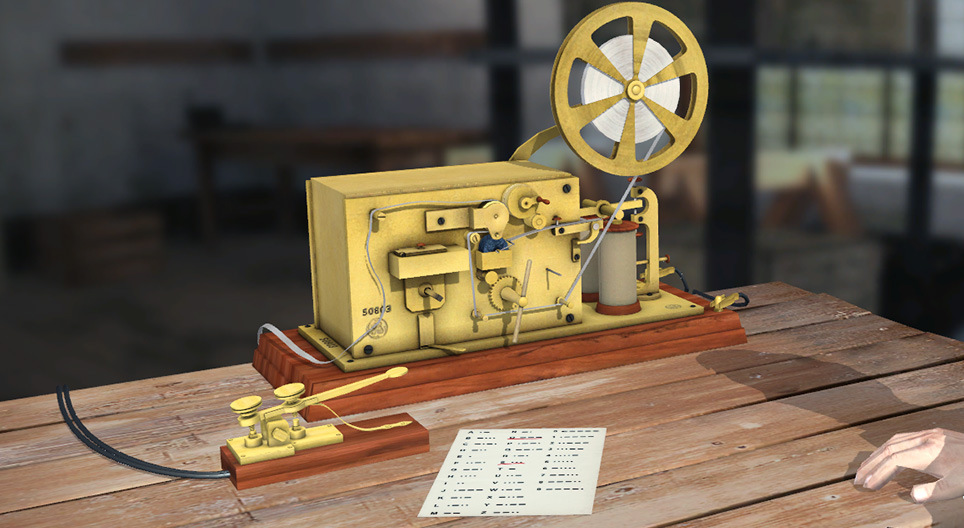 Telegraph (Samuel F. B. Morse) - 3D scene - Mozaik Digital Education ...