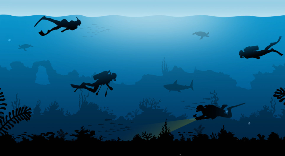 Búvárkodás - 3D scene - Mozaik Digital Education and Learning