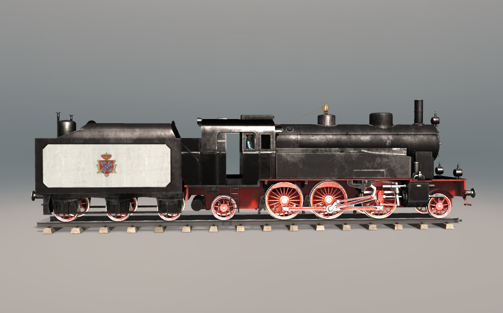 BR Standard Class 3 2-6-2T steam locomotive - 3D scene - Mozaik Digital ...