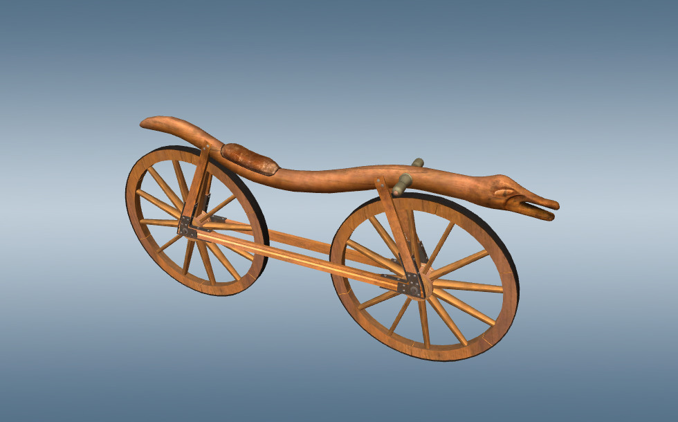 Evolution of the bicycle - 3D scene - Mozaik Digital Education and Learning