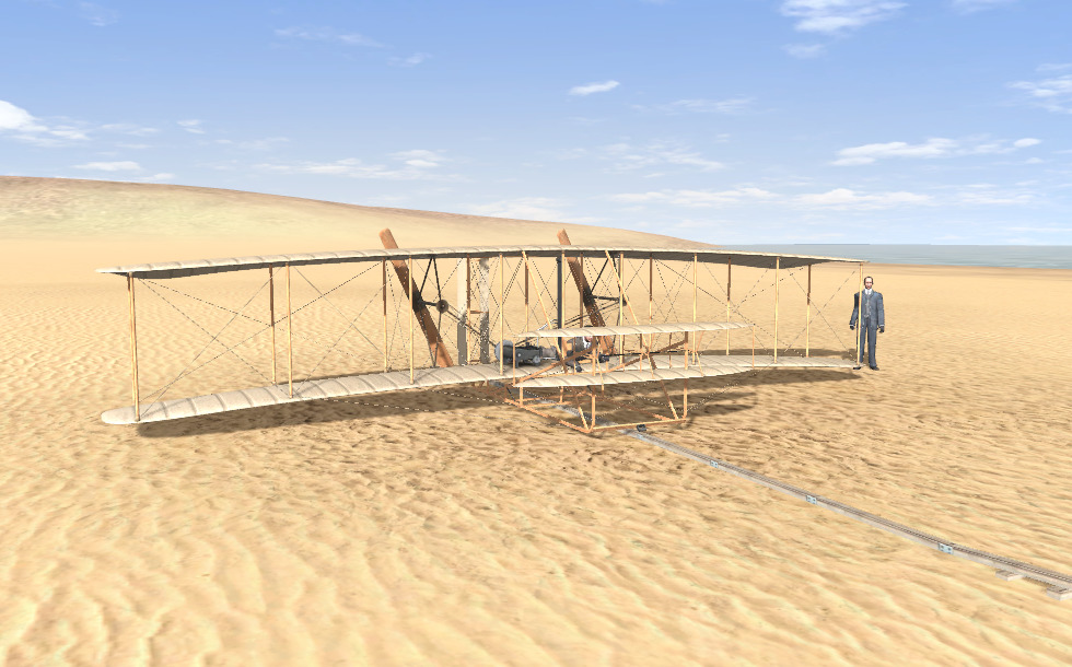 Wright Flyer I (1903) - 3D scene - Mozaik Digital Education and Learning
