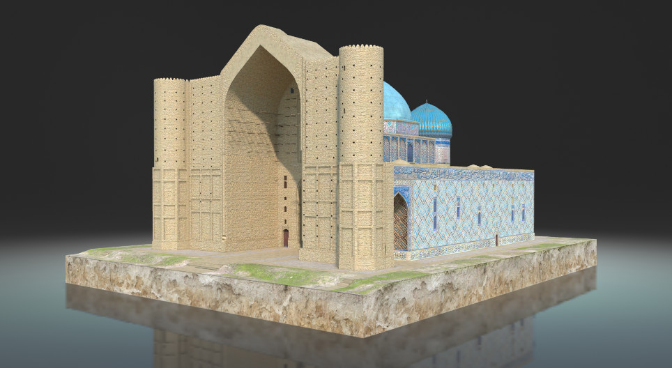 Mausoleum of Khoja Ahmed Yasawi (Turkistan, 14th and 15th centuries) - 3D scene - Mozaik Digital ...