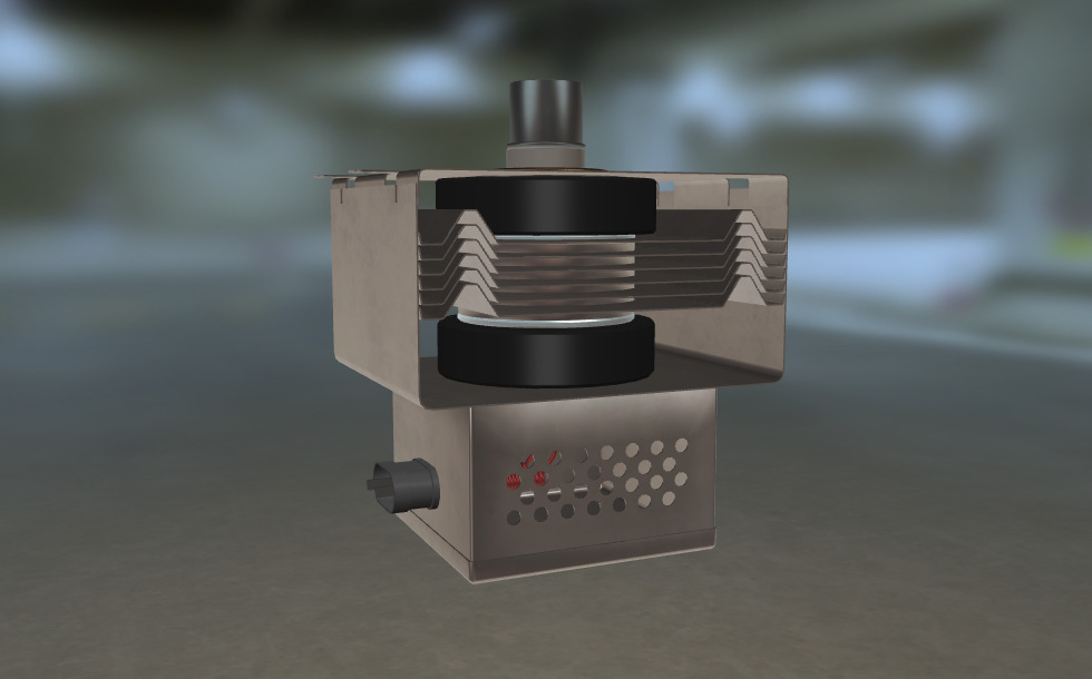 Magnetronbuis - 3D-scène - Mozaik Digital Education and Learning