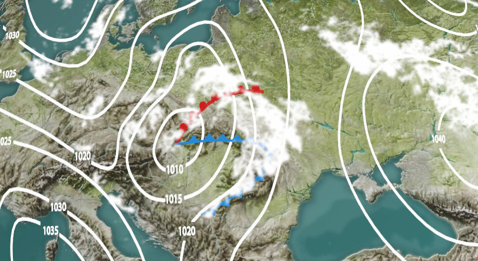 Cycloon en anticycloon in de gematigde zone - 3D-scène - Mozaik Digital ...